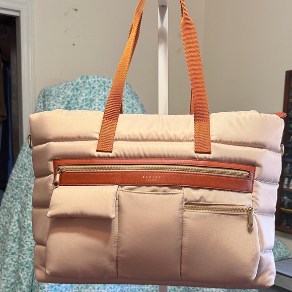 RADLEY LONDON | Bags | Radley London Cream And Tan Totework Bag | Poshmark